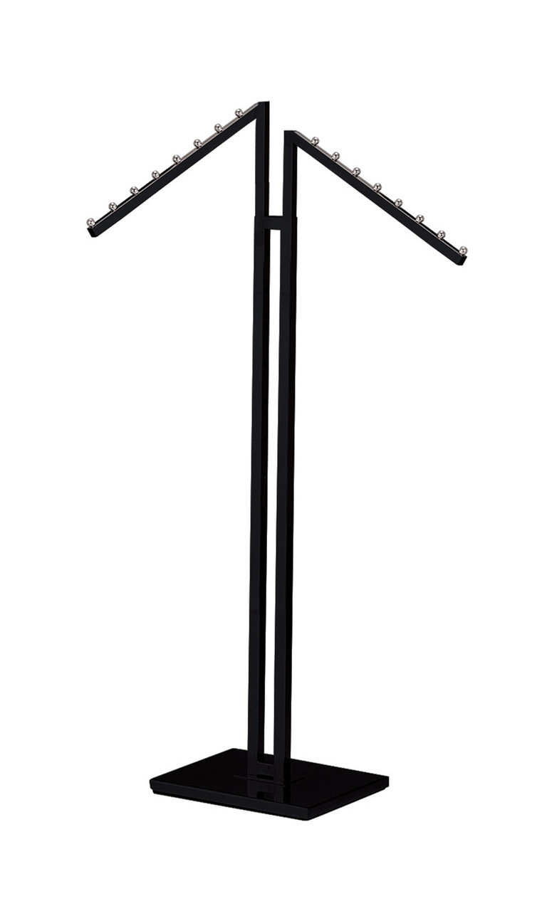 2-Way Square-Base Clothing Rack with Slant Arms