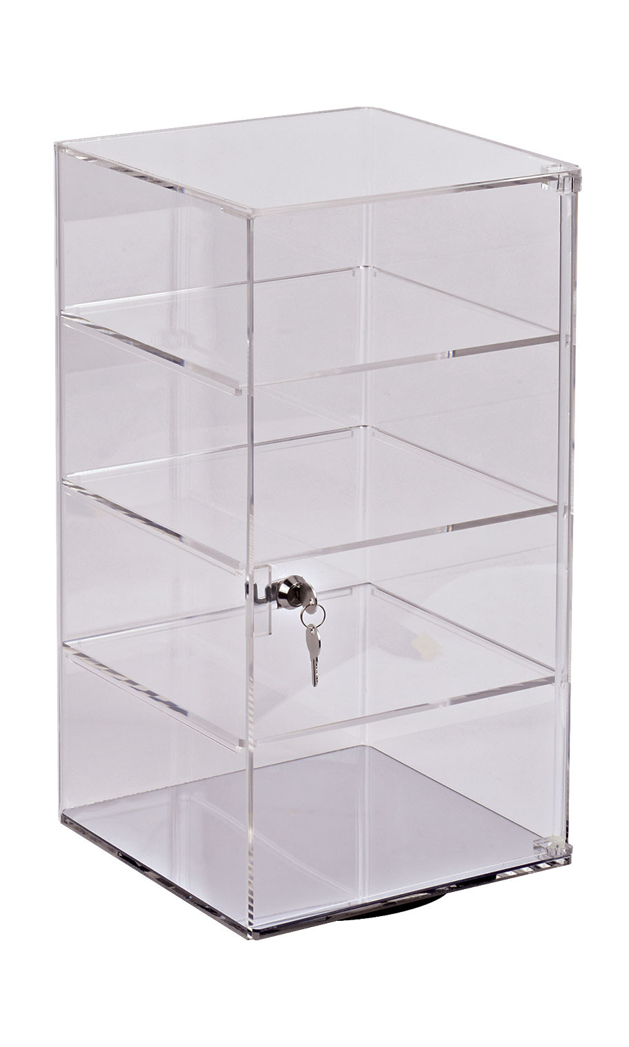 4-Shelf Acrylic Rotating Tower Display Case | Store Supply Warehouse