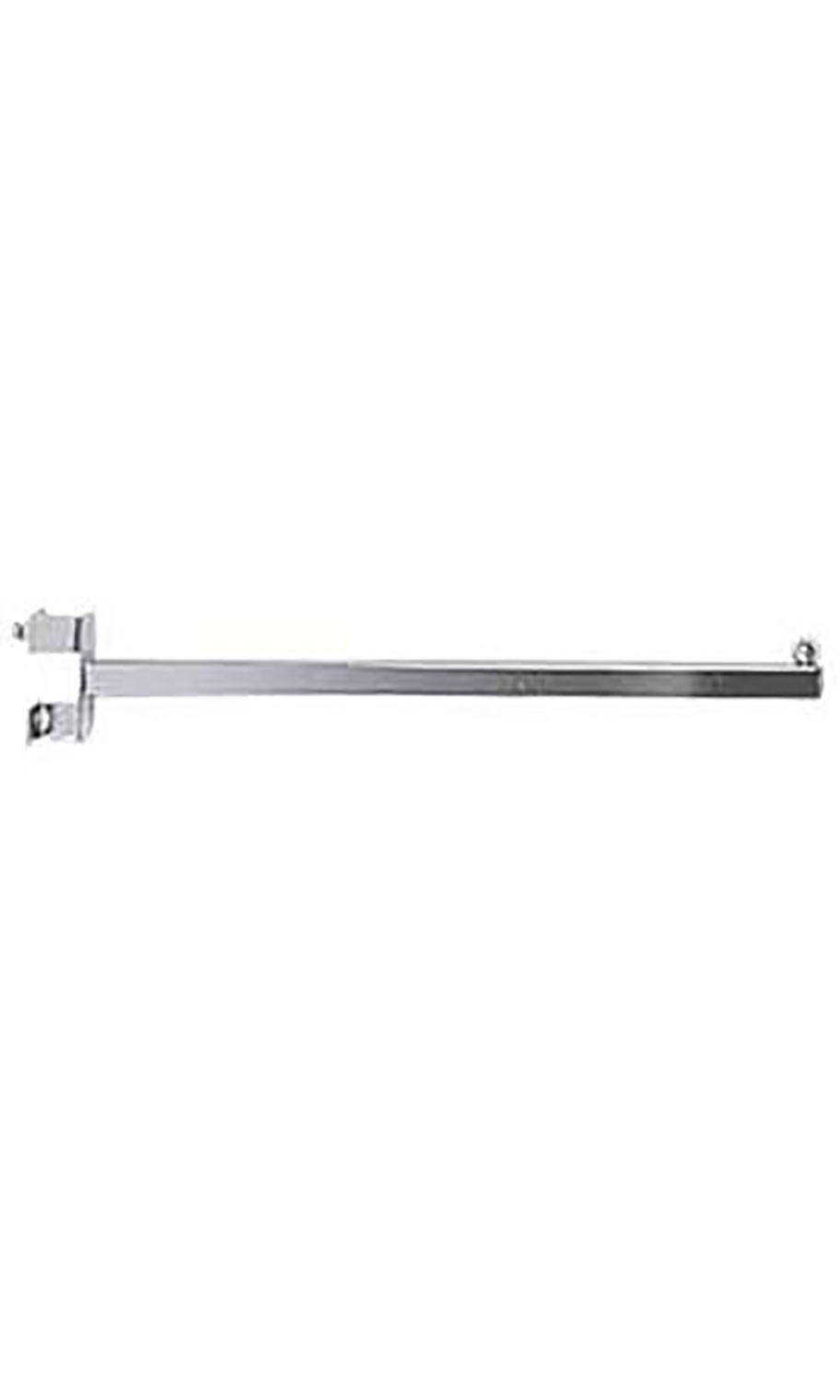 Straight Clamp-On Chrome Clothing Rack Add-On Arm | Store Supply Warehouse