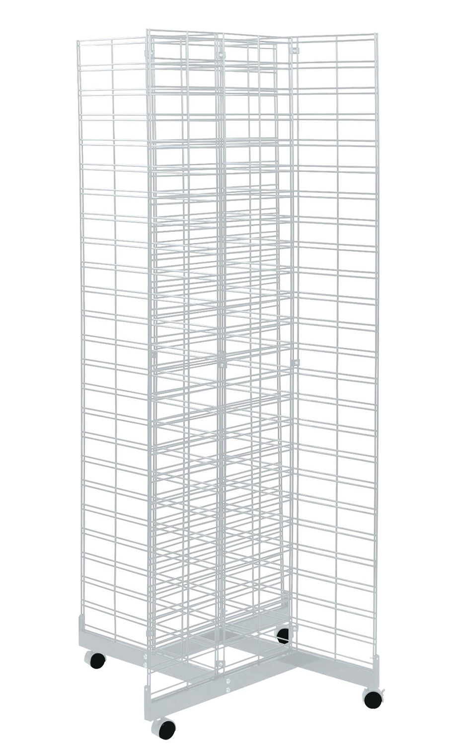 4-Way Slat Grid Tower with Base and Casters