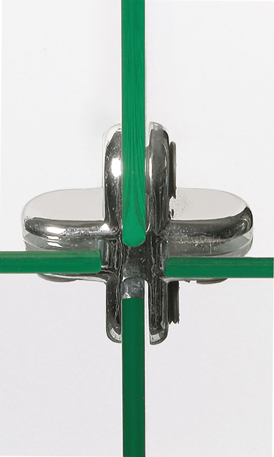 4-Way Chrome Metal Cube Clip