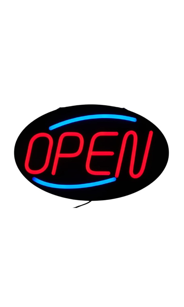 Oval LED Neon Open Sign