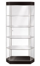 Stretch Hexagonal Metal Framed Tower Display Case with Light | Store ...
