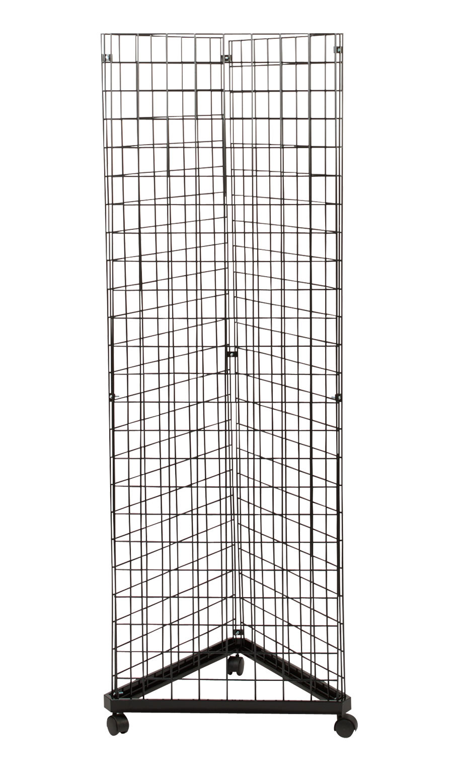 Triangle Wire Grid Tower with Base and Casters