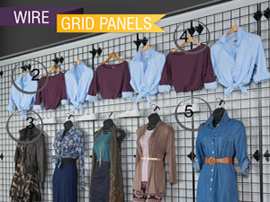 Wire Grid Panels - Store Supply Warehouse