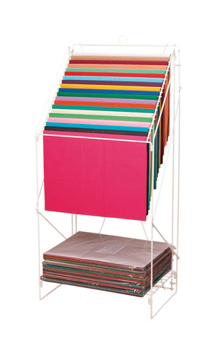 Floor Standing White Wire Tissue Paper Rack