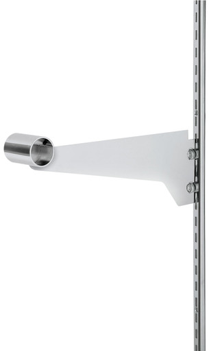 12 inch Round Chrome Hangrail Bracket for Slotted Standard - .5 inch ...