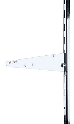 12 inch Chrome Knife Bracket for Slotted Standard - 1 inch slots 2 inch ...