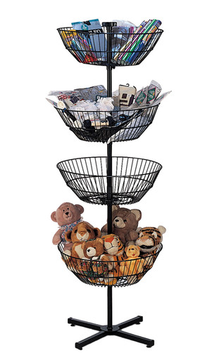 4-Basket Spinner Rack | Store Supply Warehouse
