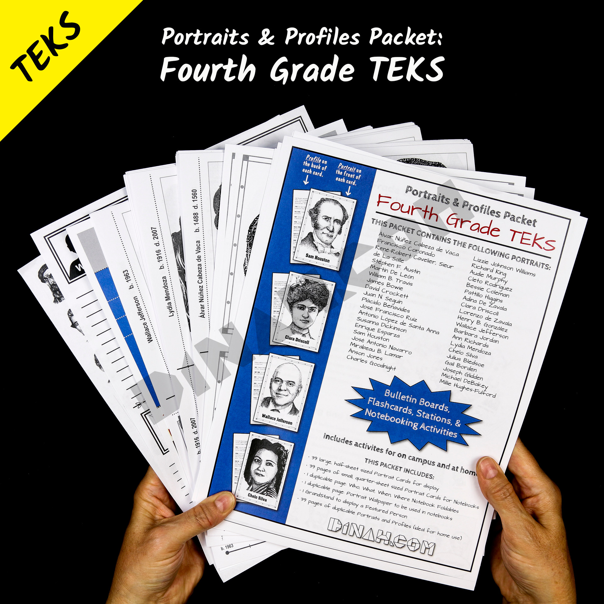 Portraits and Profiles Packet: Fourth Grade TEKS
