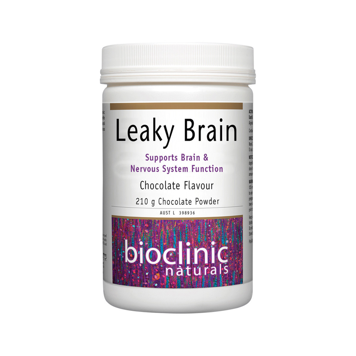 Bioclinic Naturals Leaky Brain Chocolate 210g: Brain, Nervous System and Cognitive Support