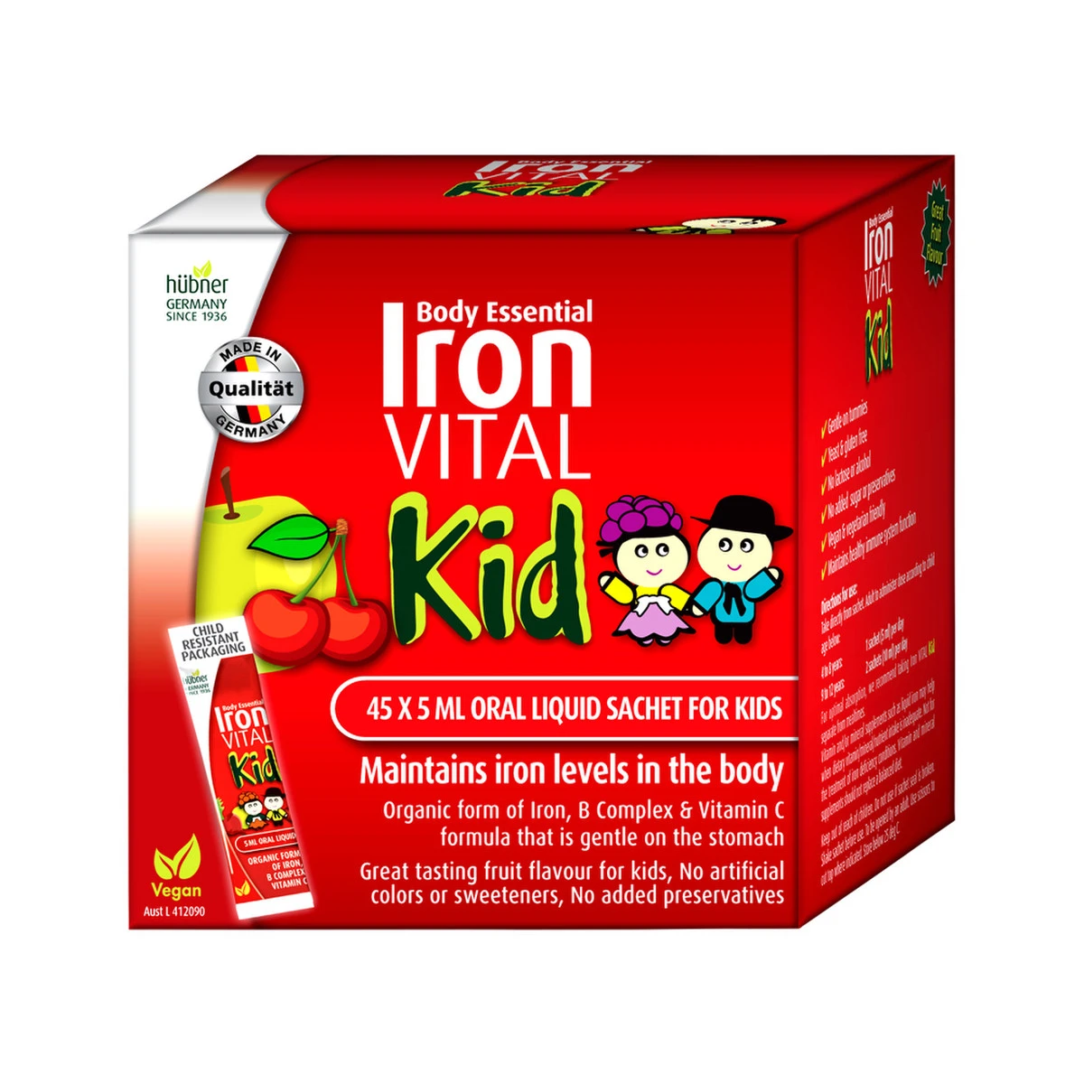 Silicea Body Essential Iron VITAL Kid Sachets (5mg) 5ml x 45 Pack ...