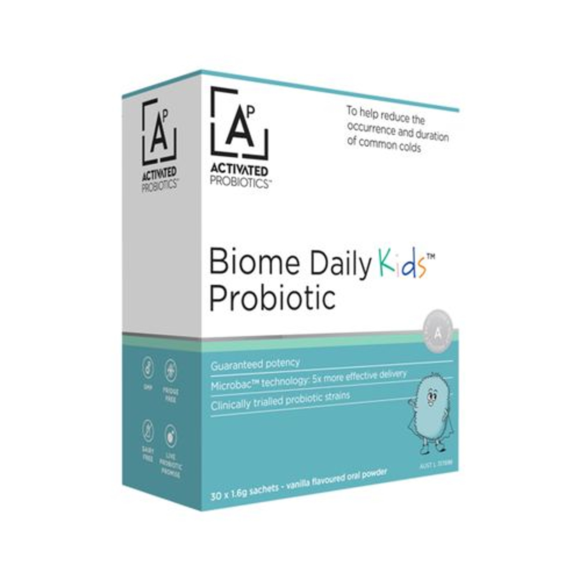 Activated Probiotics Biome Kids Daily Probiotic Vanilla Sachets - 30 ...