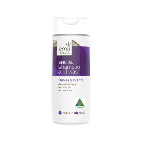 Emu Tracks Baby Shampoo and Wash Emu Oil 200ml - Natural Chemist