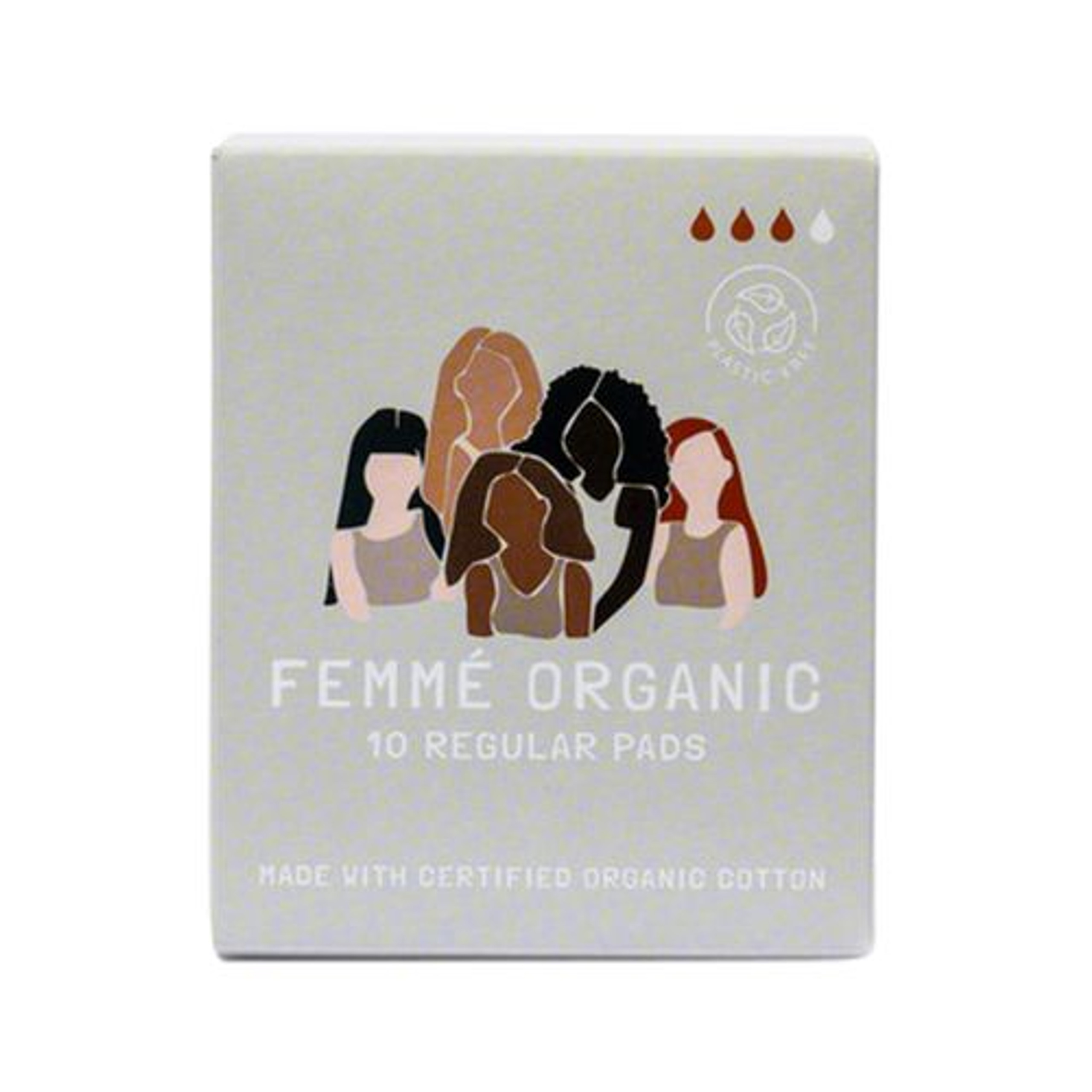 Femme Organic Organic Pads Regular x10 Pack - Natural Chemist