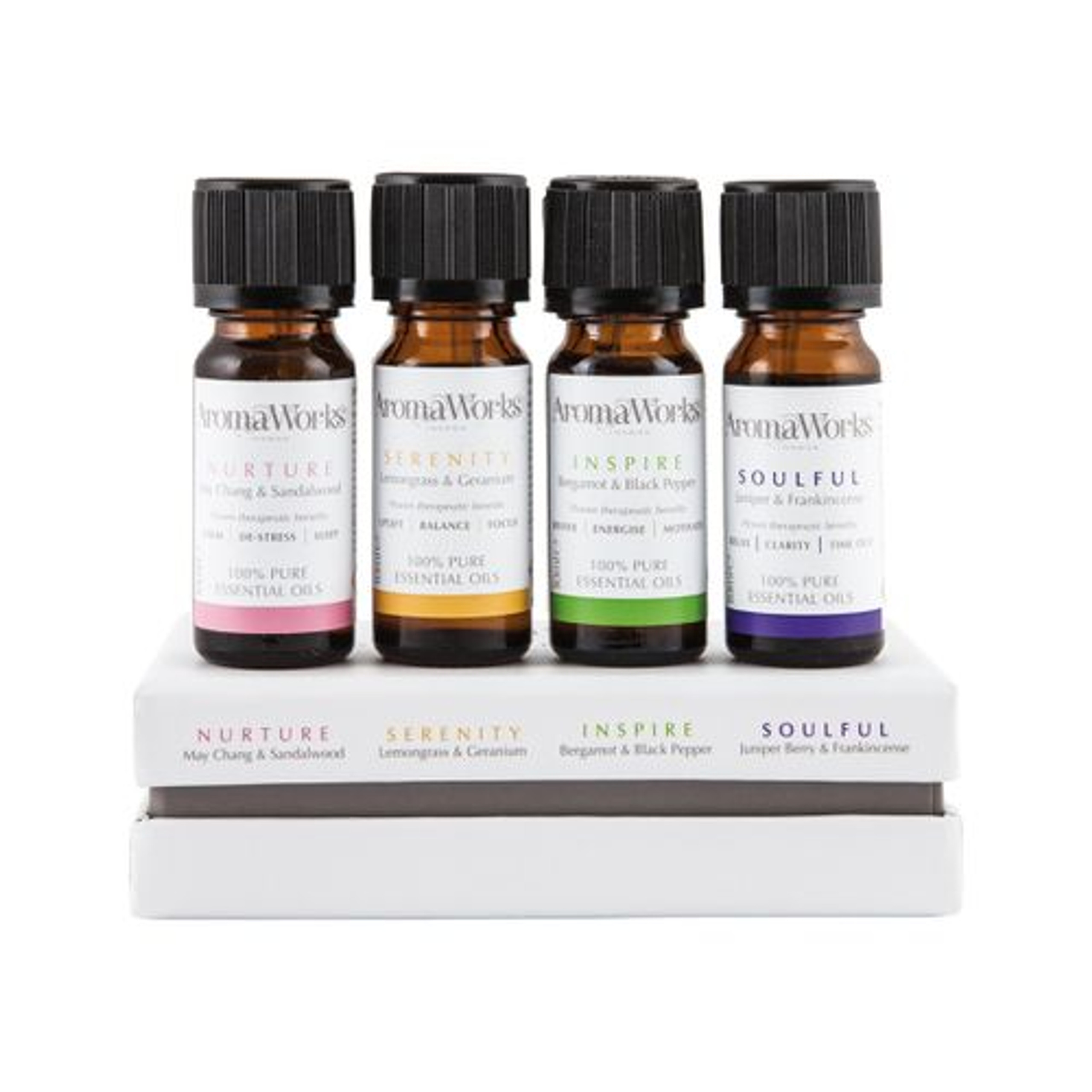 Aromaworks Signature Essential Oil Blend Gift Set - 10ml x 4 Pack ...