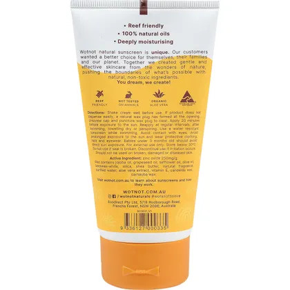 Wotnot Natural Sunscreen 30+ SPF 150g - Natural Chemist