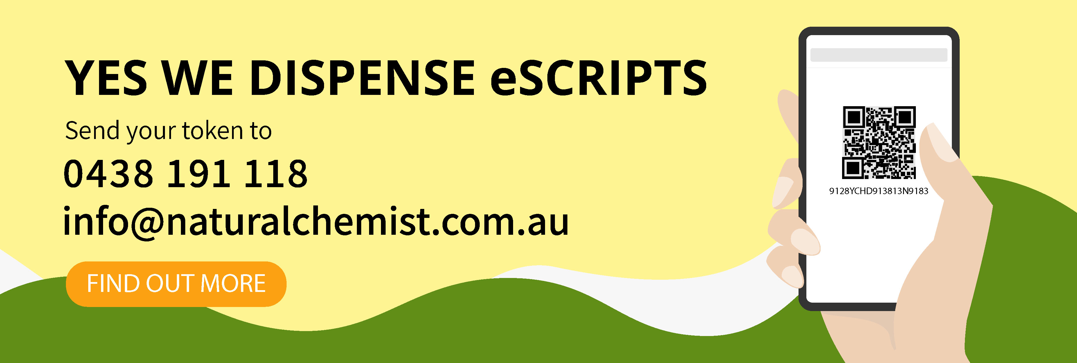 Yes we dispense eScripts - Natural Chemist