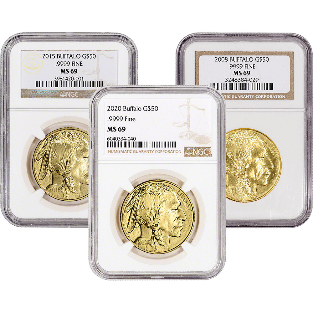 American Gold Buffalo 1 oz $50 - NGC MS69 Random Date and Label [X-BUFF ...