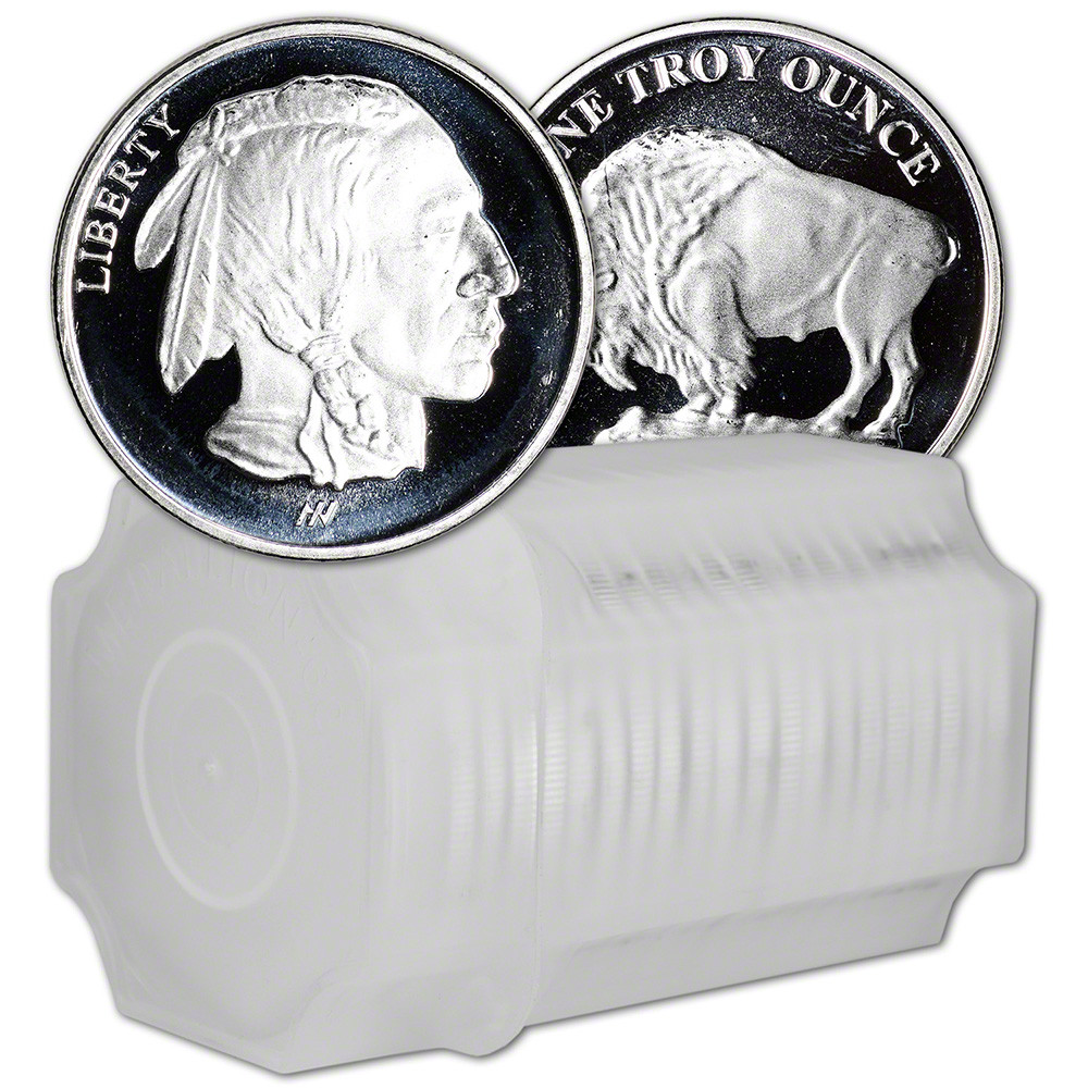 1 oz Silver Round - Asahi Refining Buffalo Design .999 Fine Lot Roll ...