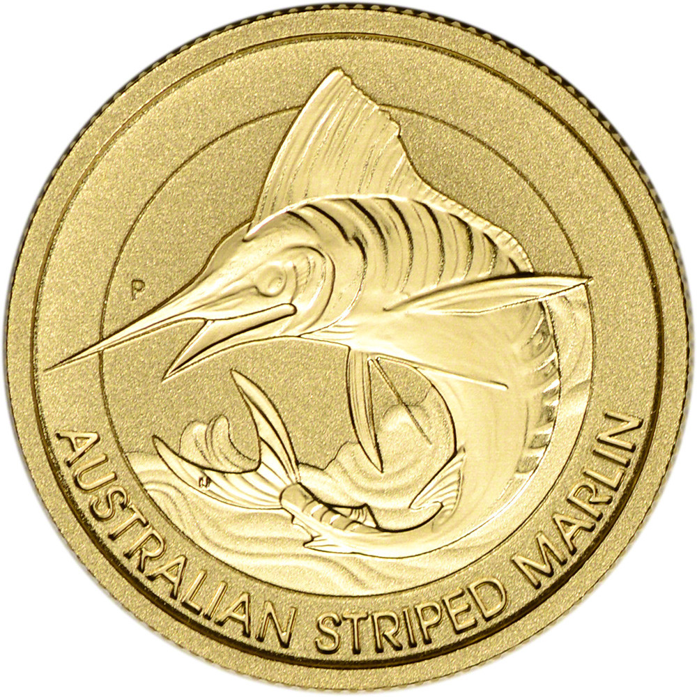2020 P Australia Gold Striped Marlin 1/4 oz $25 - BU [20-P-AU-MARLIN ...