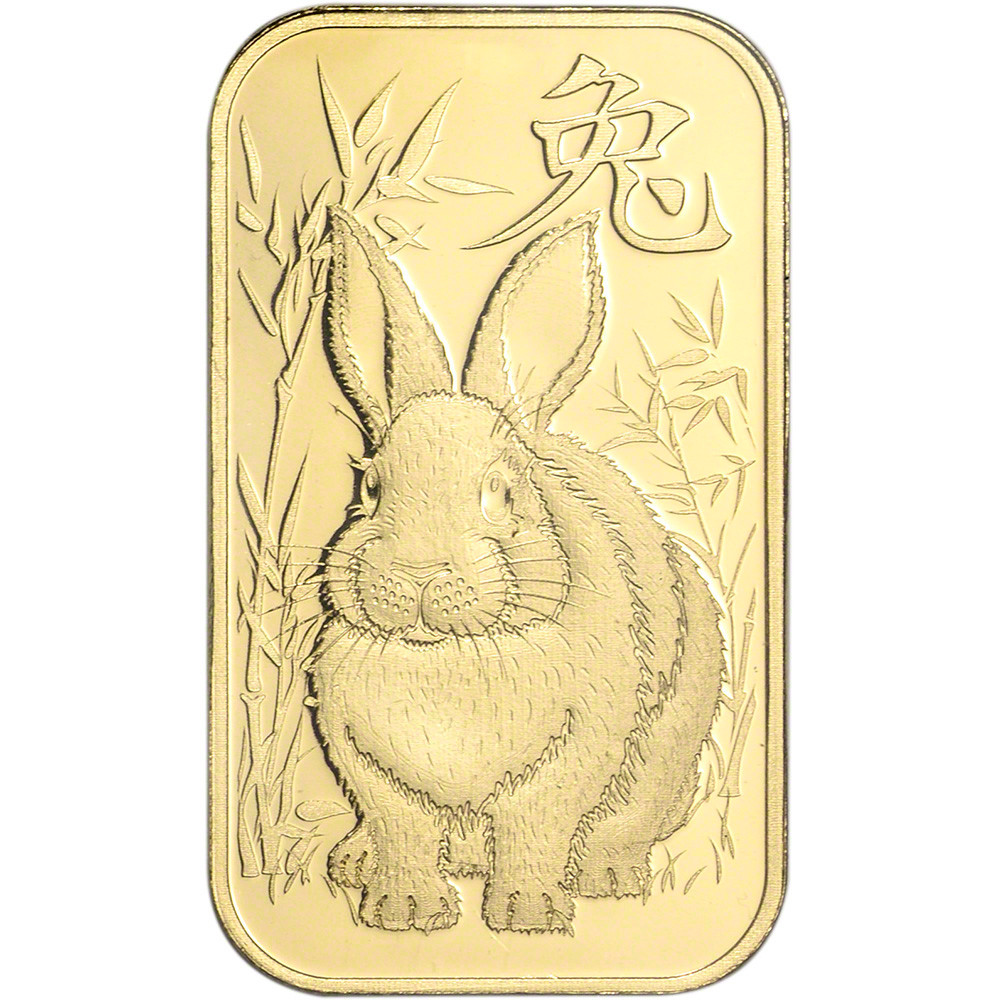 10 gram Gold Bar Argor Heraeus 2023 Lunar Year of the Rabbit 999.9 Fine ...