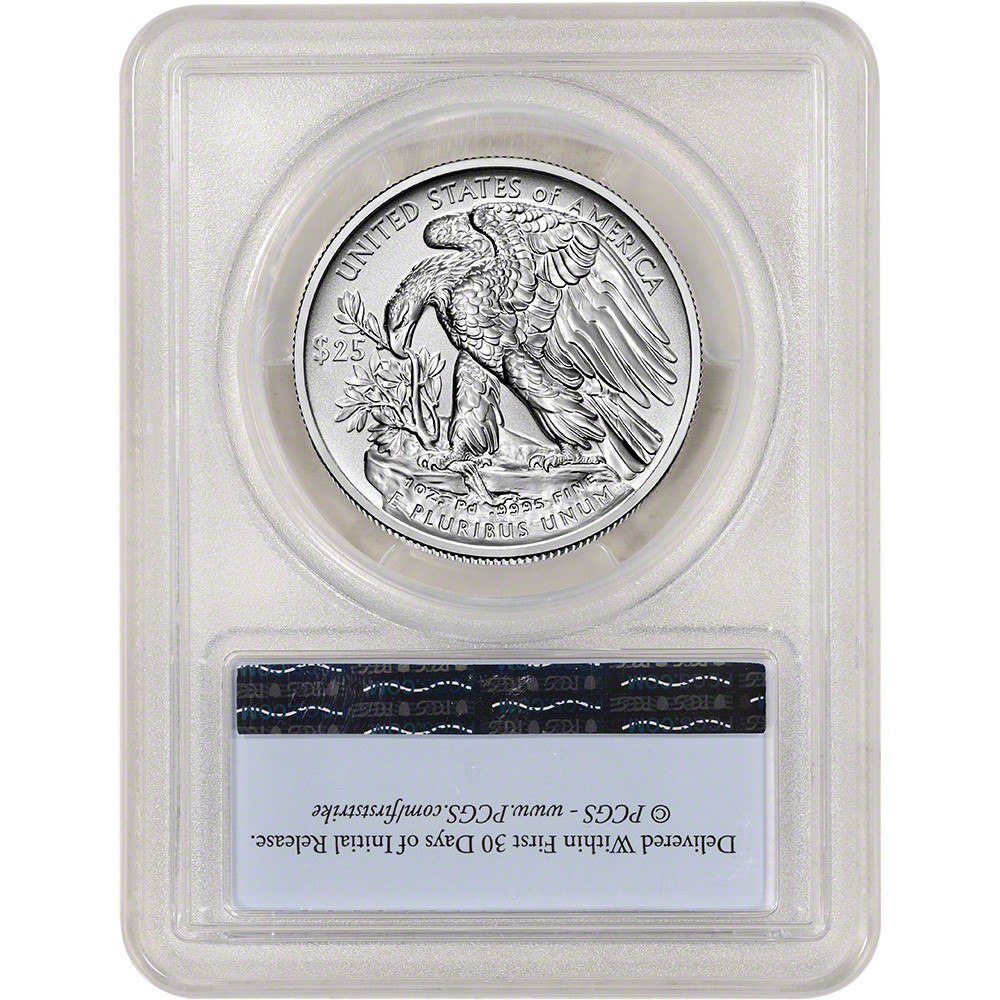 2022 W American Palladium Eagle Reverse Proof 1 oz $25 PCGS PR70 First ...