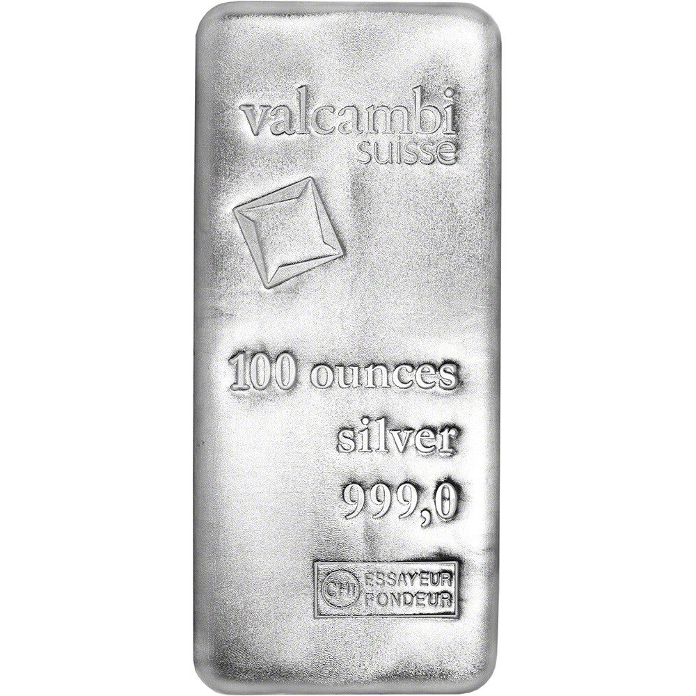 100 gram Silver Bar - Valcambi 100x1 Gram Silver CombiBar with Assay ...