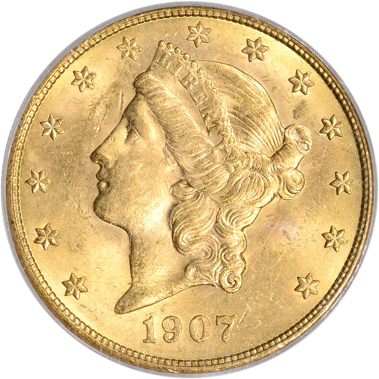 1907 US Gold $20 Liberty Head Double Eagle - PCGS MS63 [07-USG-LIB-20-P-MS63-GL] - Liberty Coin