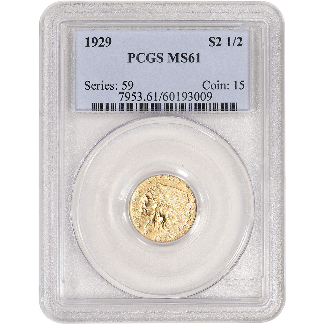 US Gold $2.50 Indian Head Quarter Eagle - PCGS MS61 - Random Date [X-USG-IND-2.5-P-MS61-OSL ...