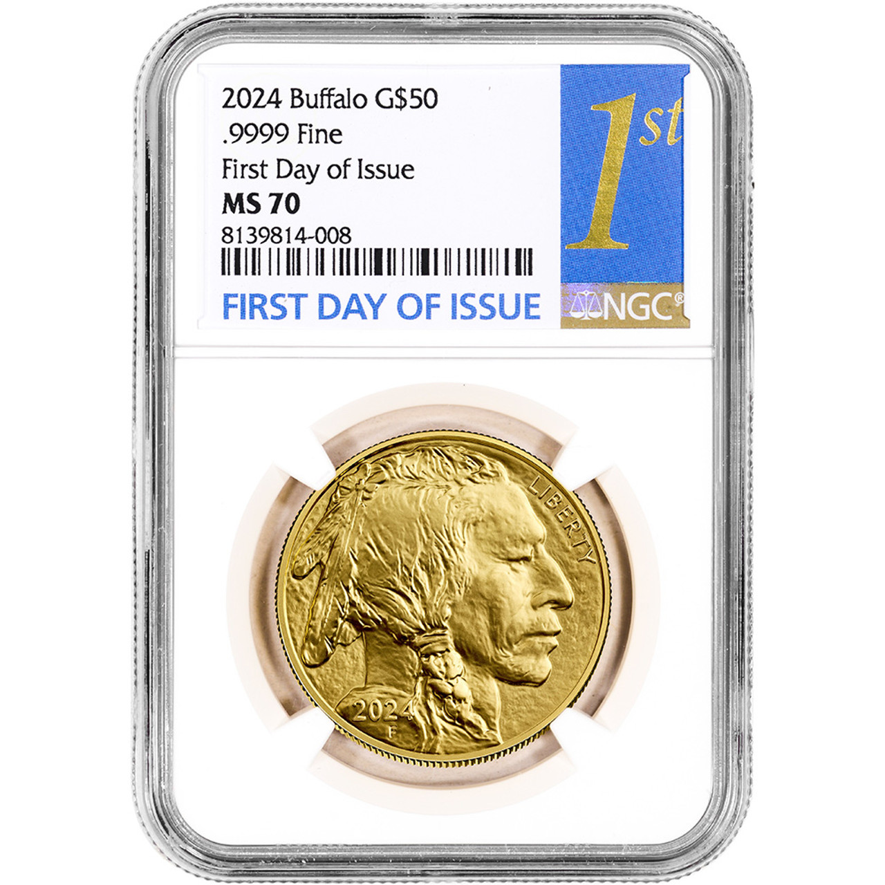 2024 American Gold Buffalo 1 oz $50 - NGC MS70 First Day of Issue 1st Label [24-BUFF-N-MS70-FDI ...