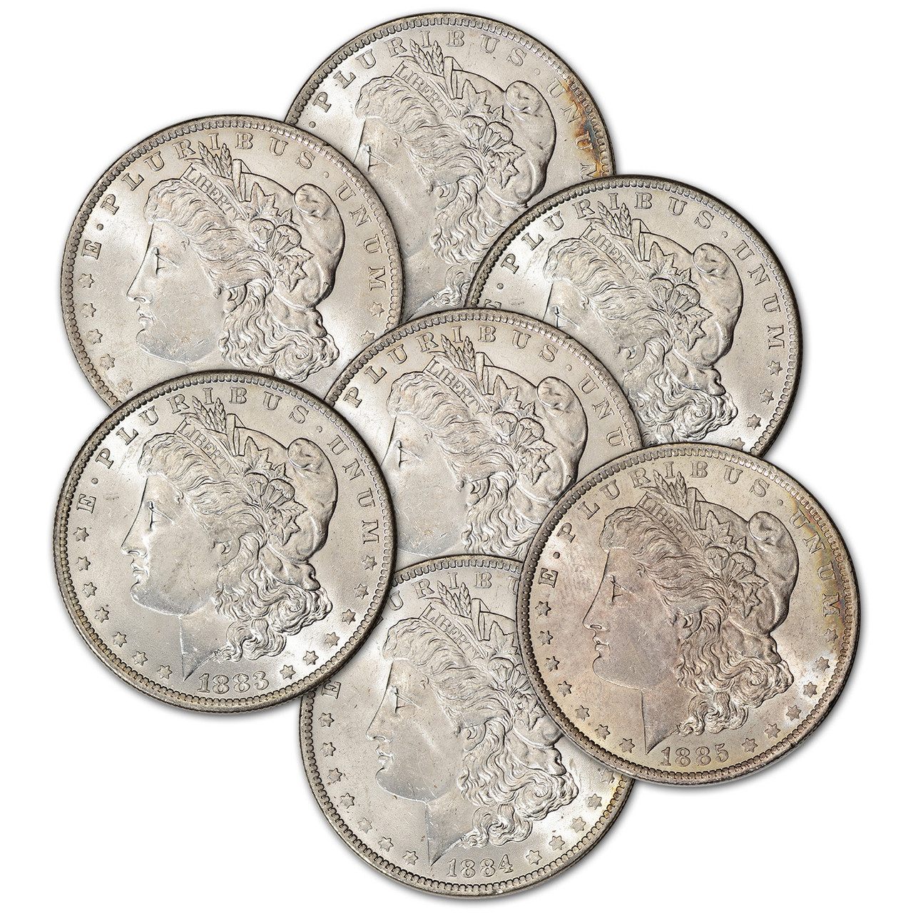 US Morgan Silver Dollar - Roll of 20 coins - BU - Pre 1921 Random Date ...