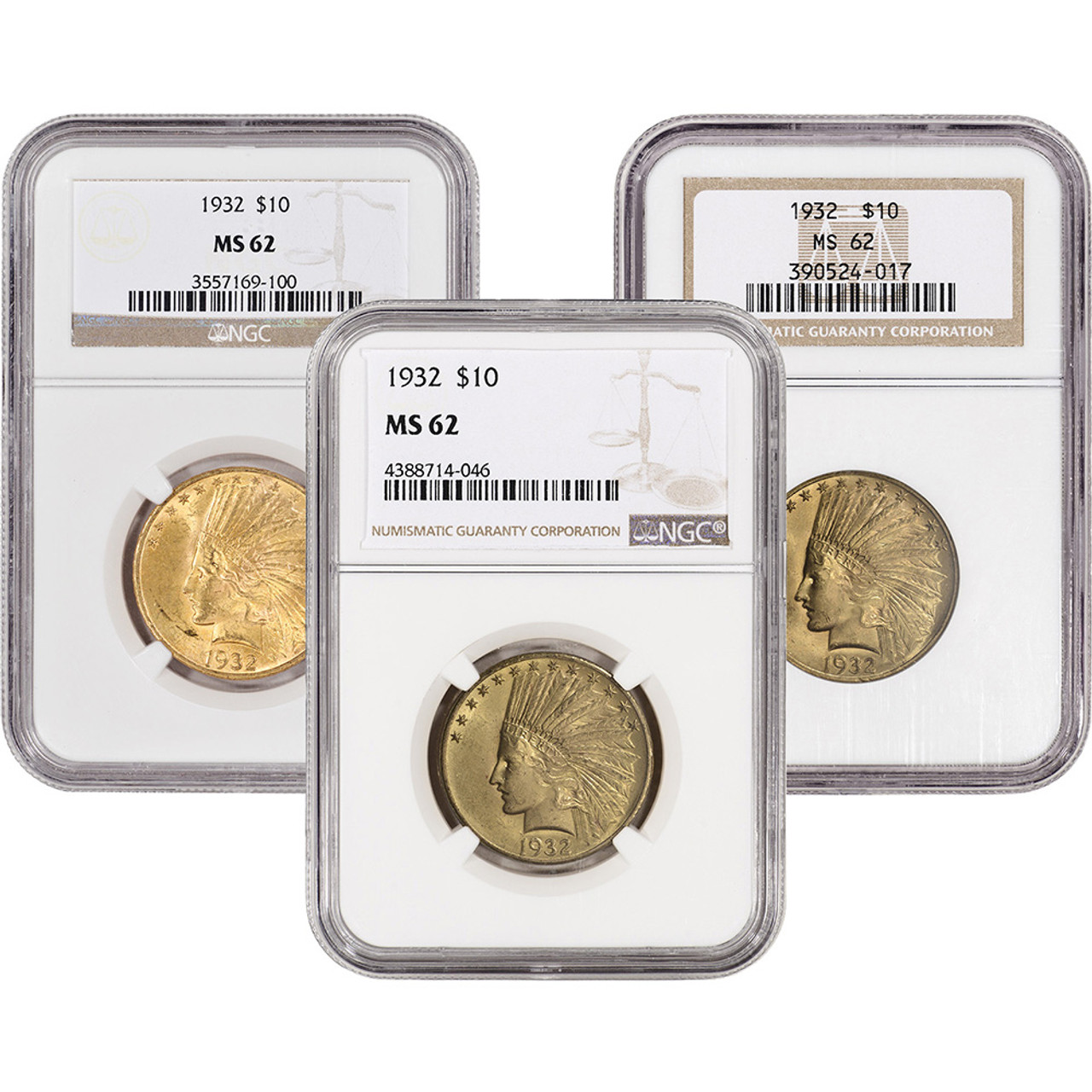 US Gold $10 Indian Head Eagle - NGC MS62 - Random Date and Label [X-USG-IND-10-N-MS62-XLABEL ...