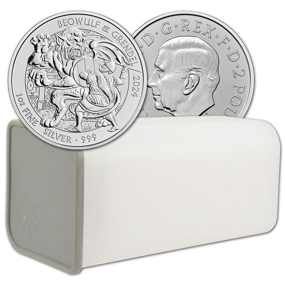 2024 Great Britain Silver Beowulf and Grendel £2 1 oz BU 1 Roll 25 Coin ...