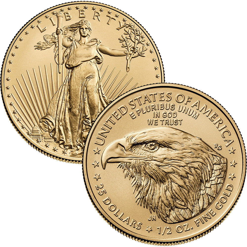 American Gold Eagle 1/2 oz $25 - NGC MS69 Random Date and Label [X-AGE ...