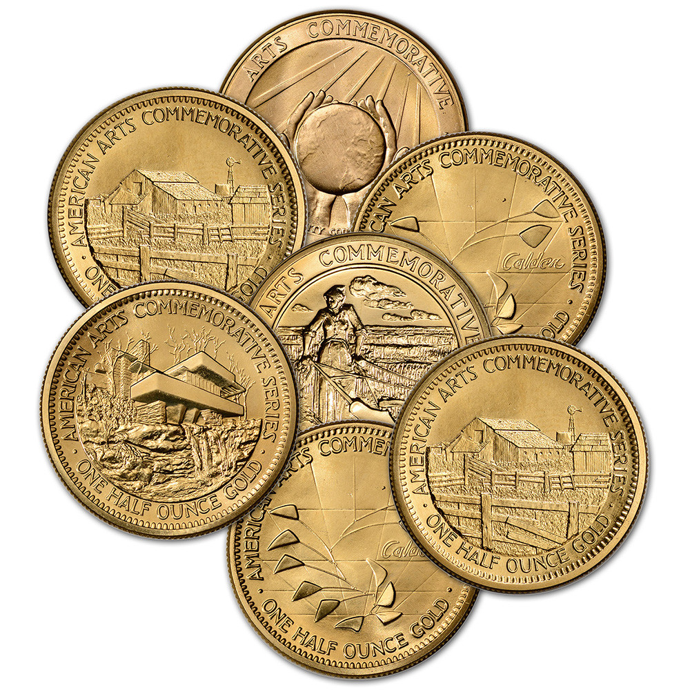 US Gold 1/2 oz American Arts Commemorative Medal - BU - Random Date [X ...