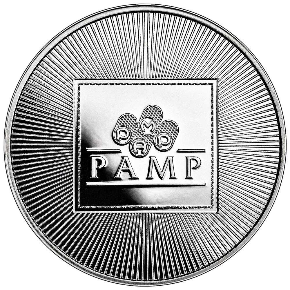 TWENTY (20) 1 oz PAMP Silver Round - Logo Design .999 Fine Roll Tube of ...