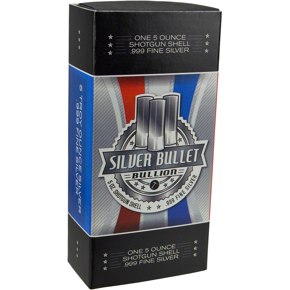 5 oz Silver Bullet Shotgun Shell 12 Gauge - .999 Fine in Gift Box ...