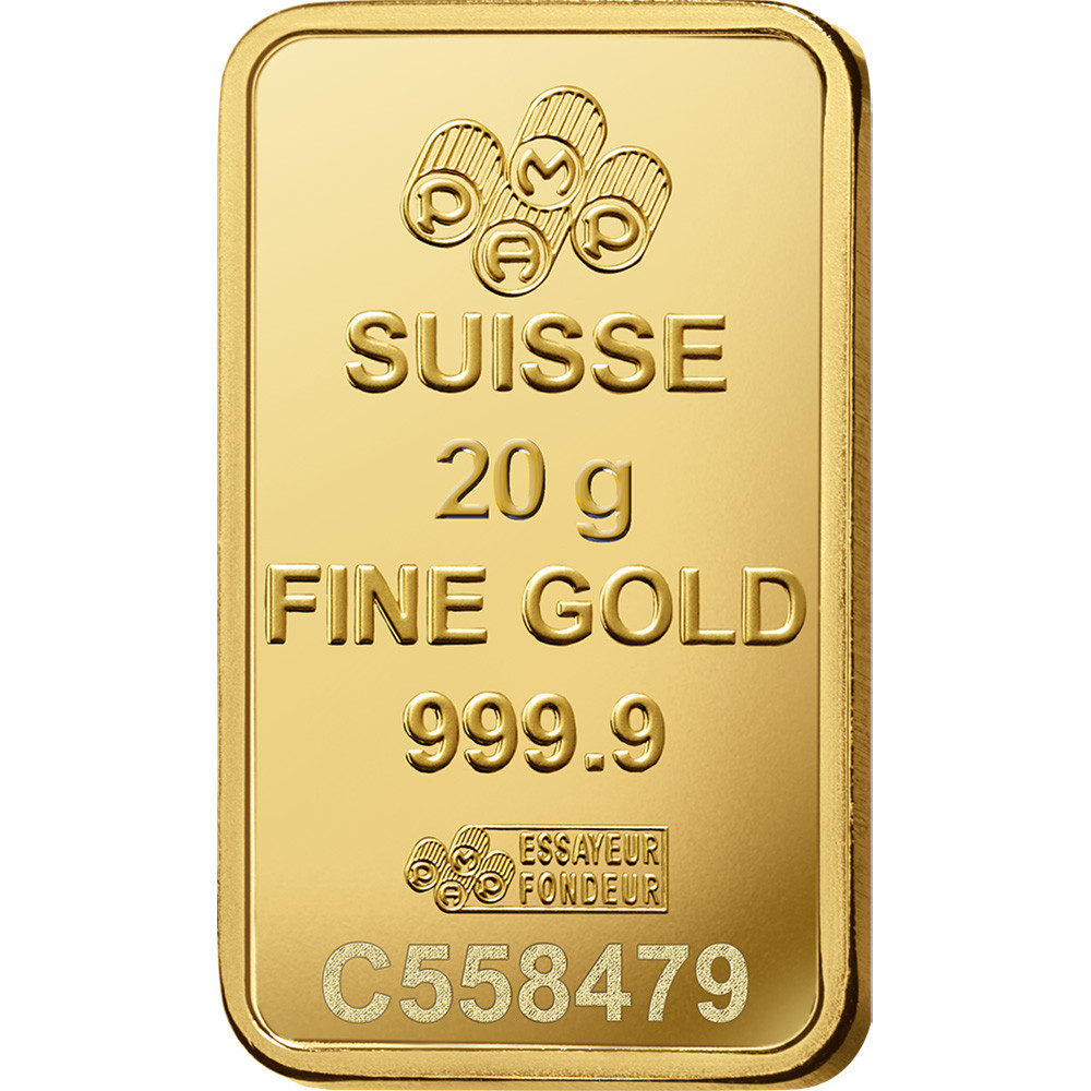20 gram Gold Bar - PAMP Suisse - Fortuna - 999.9 Fine in Sealed Assay ...
