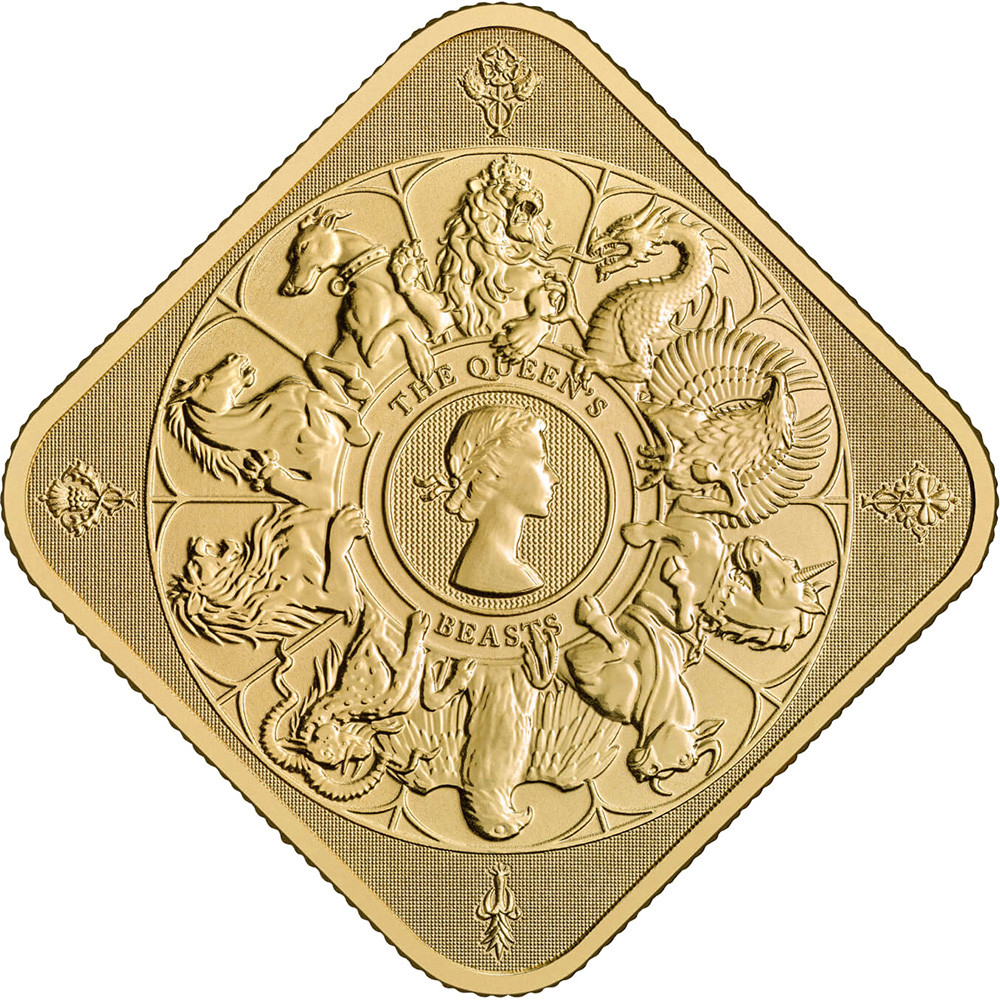 1 oz Gold Bar - Royal Mint Queen's Beast Completer - 999.9 Fine [GOLD ...