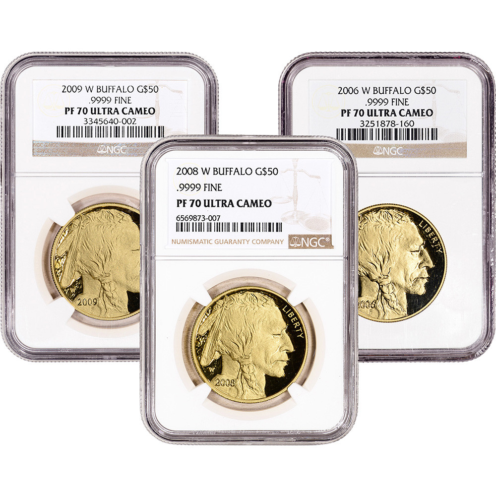American Gold Buffalo Coin Proof 1 oz $50 - NGC PF70 Random Date and ...