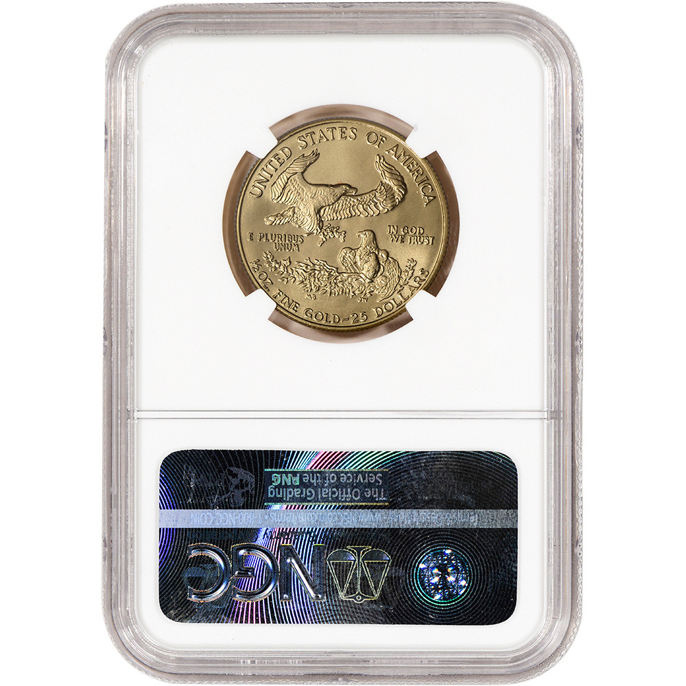 1986 American Gold Eagle Coin (1/2 oz) $25 - NGC MS69 [86-AGE-25-N-MS69 ...