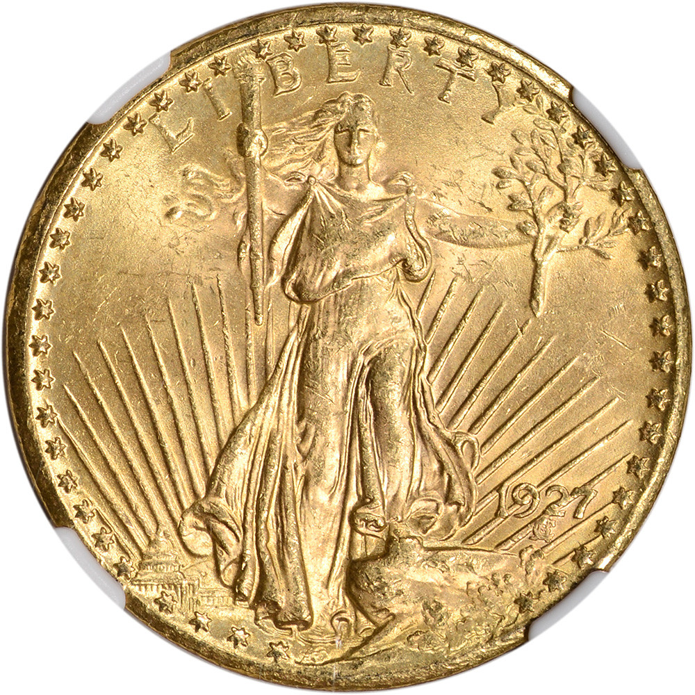 1927 US Gold $20 Saint-Gaudens Double Eagle - NGC MS62 [27-USG-STG-N ...