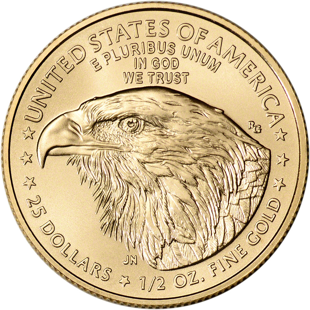 2021 American Gold Eagle Type 2 1/2 oz $25 - PCGS MS70 First Strike [21 ...