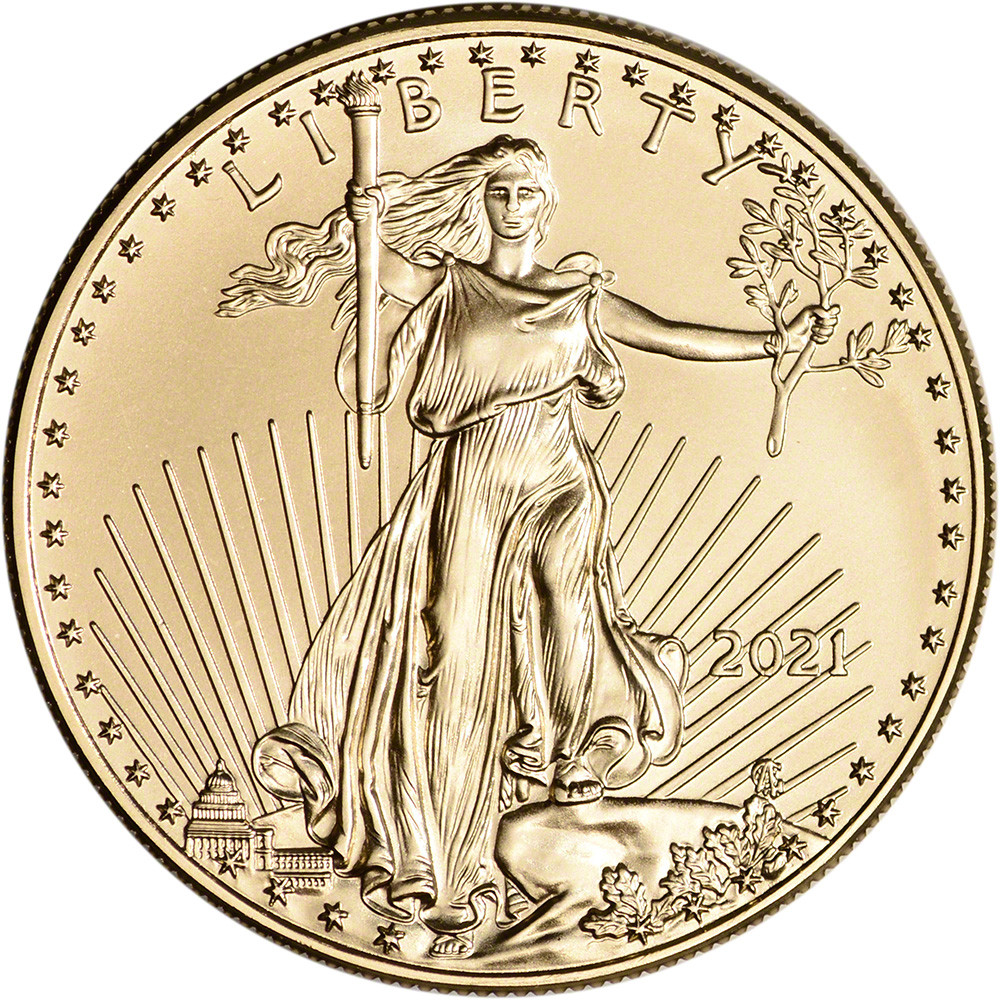 2021 American Gold Eagle 1 oz $50 Type 1 PCGS MS70 Last Day Production ...