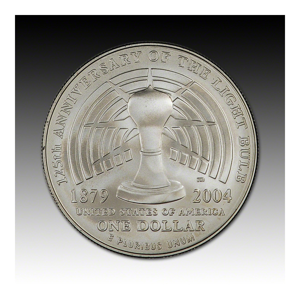 2004-P US Thomas Alva Edison Commemorative BU Silver Dollar [US-MC-S1 ...