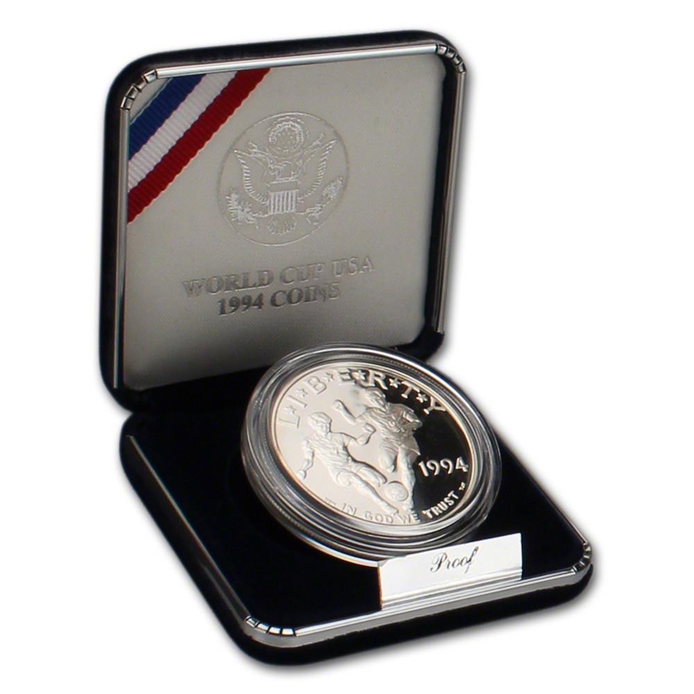 1994-S US World Cup Commemorative Proof Silver Dollar [US-MC-S1-94-S-WC ...