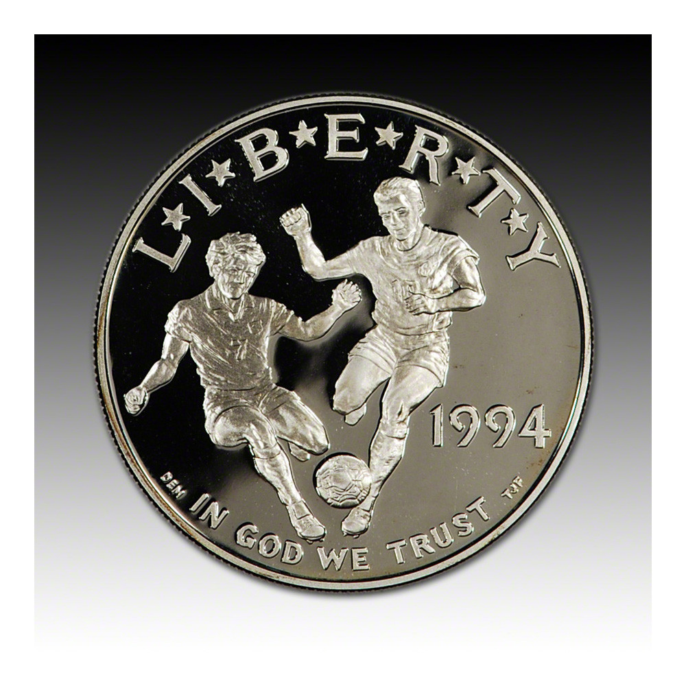 1994-S US World Cup Commemorative Proof Silver Dollar [US-MC-S1-94-S-WC ...