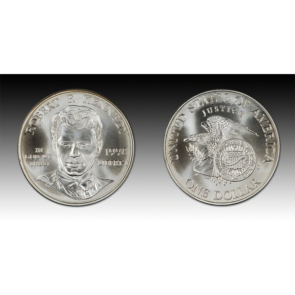 1998 US Robert F. Kennedy & JFK 2-Coin Commemorative Set [US-MC-2SET-98 ...