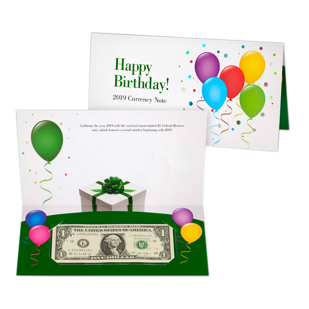 2019 US Mint Happy Birthday Currency Note (B15051) [US-BDAYNOTE-2019 ...